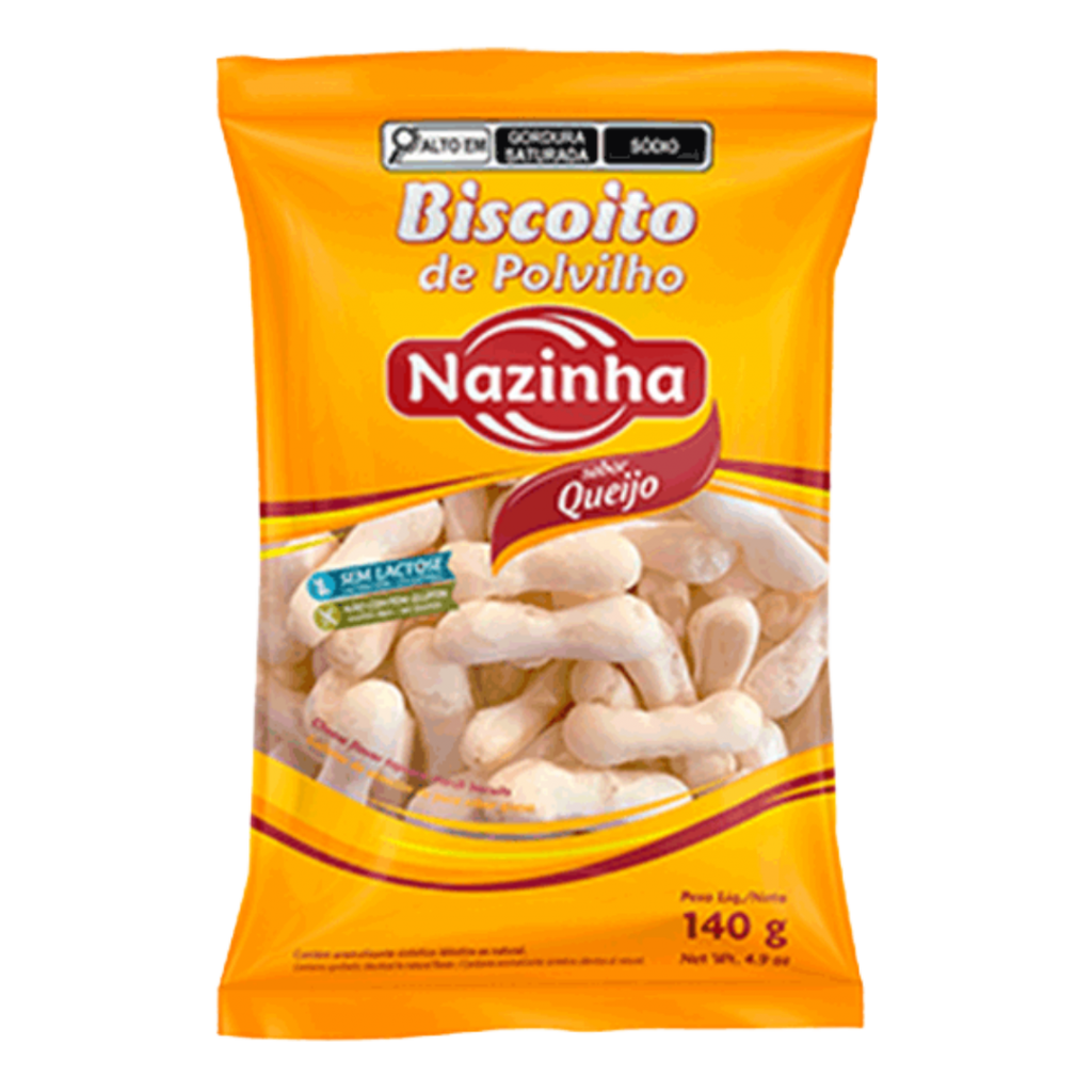 Biscoito de Polvilho Sabor Queijo Nazinha 70g - MERCADO DO BRASIL
